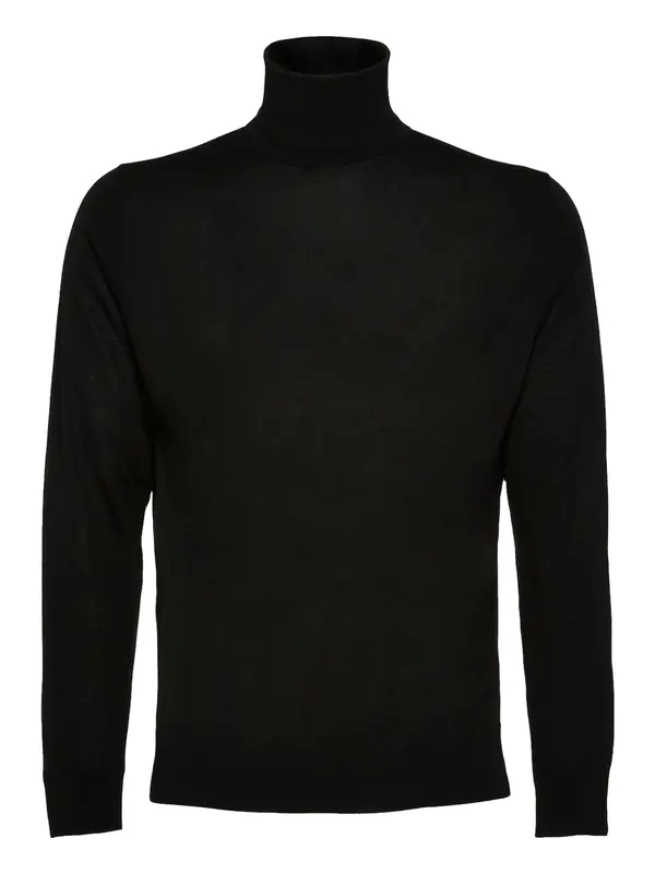Prada Roll-neck Wool Jumper - Black