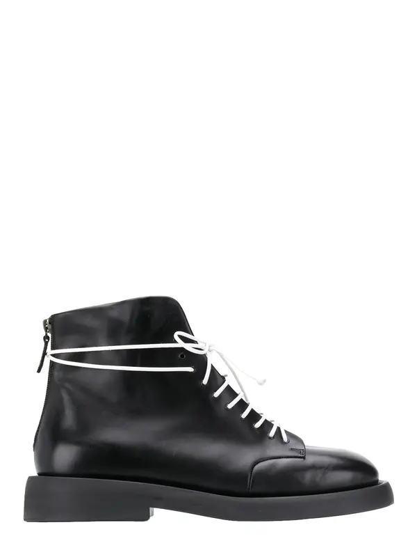 Marsèll Gommello Leather Combat Boots - Black