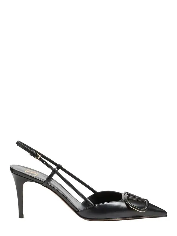 Valentino Garavani 80mm Vlogo Signature Slingback Pumps - Black