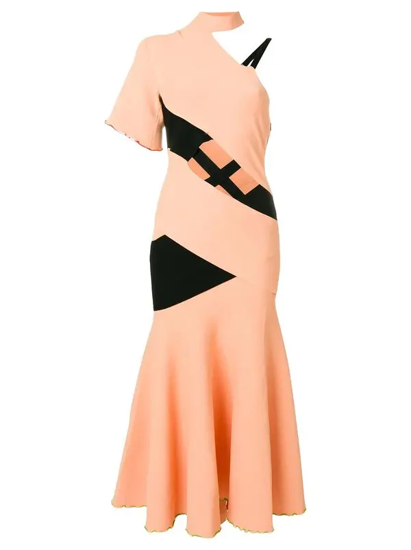 Proenza Schouler Asymmetric One Sleeve Dress - Yellow