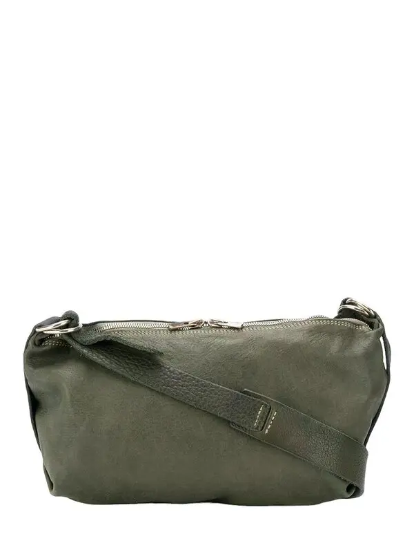 Guidi Cracked-effect Shoulder Bag - Green