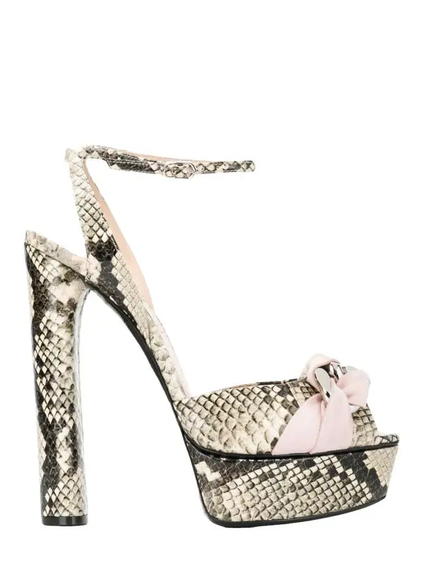 Casadei Flora Hydra Platform Sandals - Grey