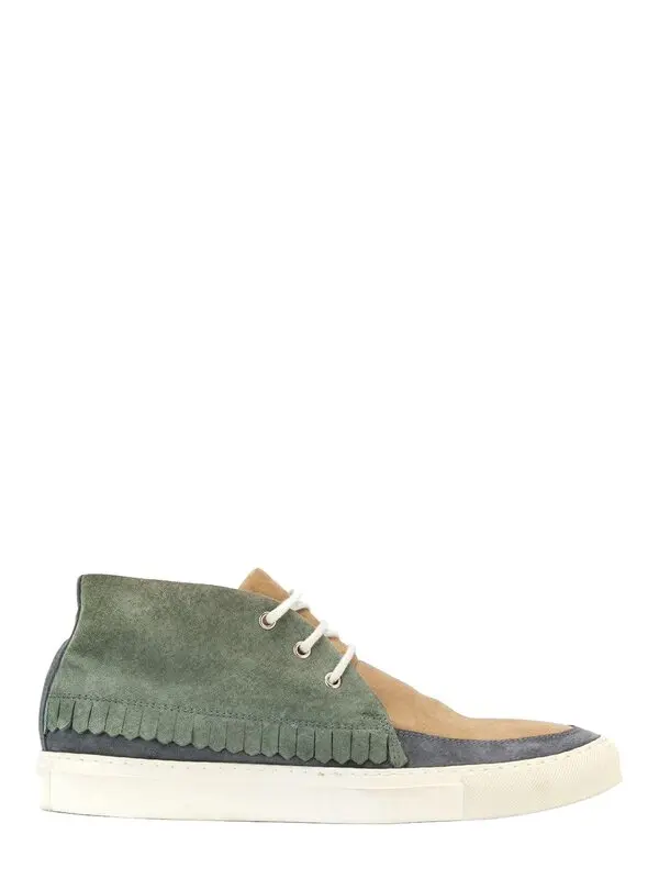 Comme Des Garçons Patchwork Lace-up Sneakers - Green