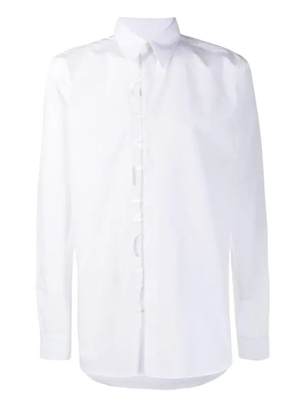 Givenchy Front Embroidered Logo Shirt - White