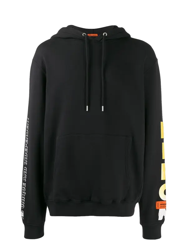 Heron Preston Flame Face Hoodie - Black