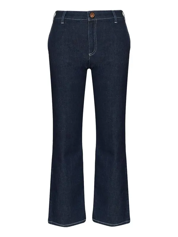 See By Chloé Cropped Flare Jeans - Blue