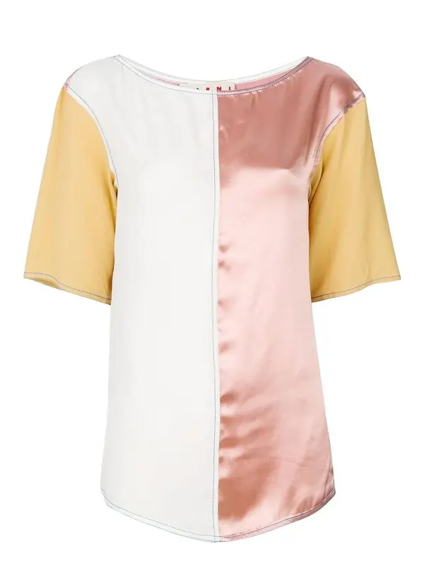 Marni Color Block Blouse - Pink