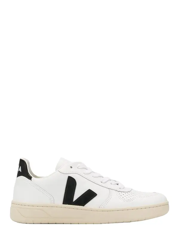 VEJA V-10 Leather Sneakers - White