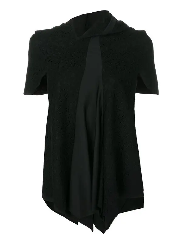 Comme Des Garçons Lace Panelled Blouse - Black