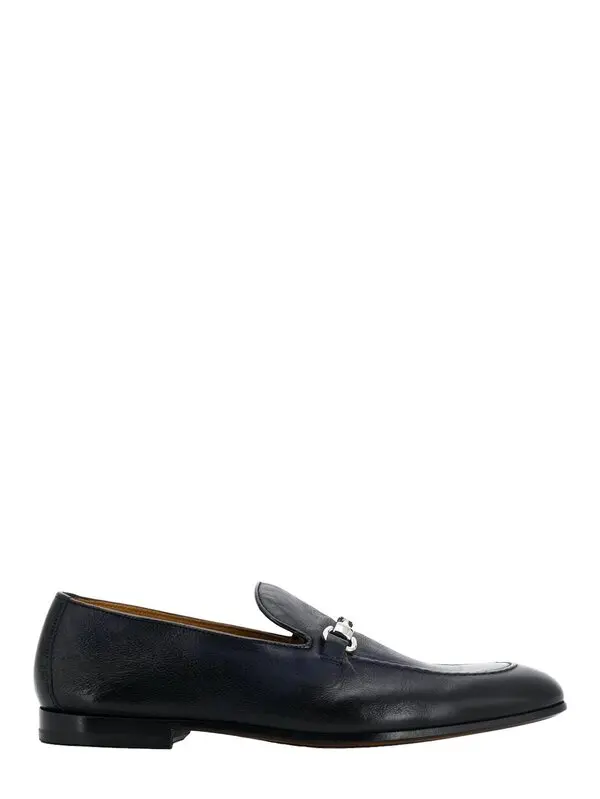 DOUCAL'S Leather Horsebit Loafers - Blue