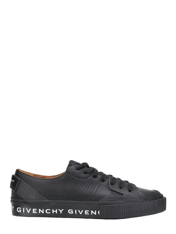 Givenchy Logo-print Leather Low-top Sneakers - Black