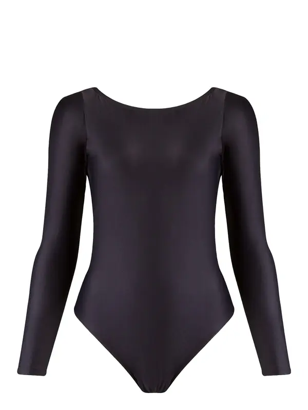 BRIGITTE Open Back Bodysuit - Black