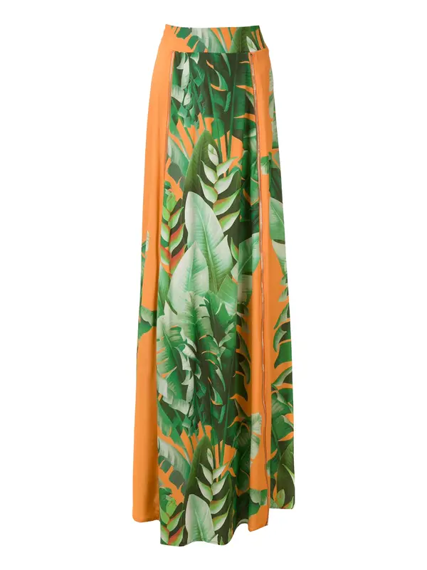 AMIR SLAMA Printed Maxi Skirt - Orange