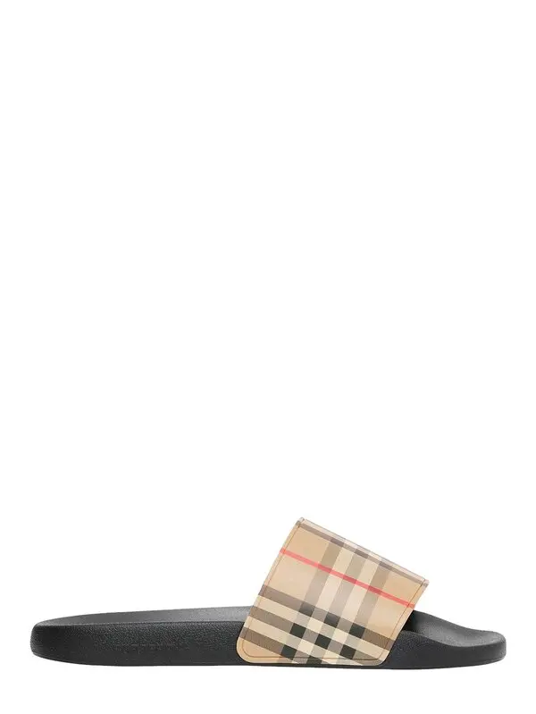 Burberry Vintage Check Slides - Neutrals