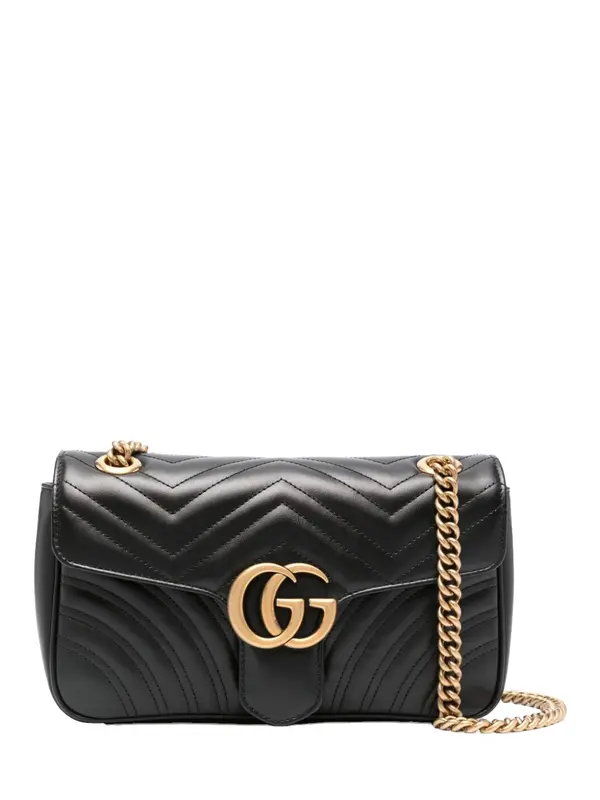 Gucci Small Gg Marmont Shoulder Bag - Onyx