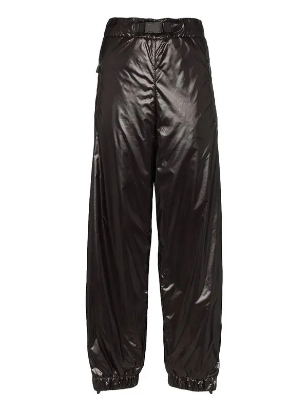 Moncler Side-stripe Nylon Trousers - Black