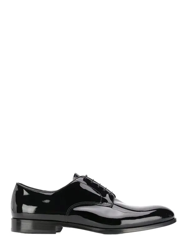 DOUCAL'S Patent Leather Derby Shoes - Black