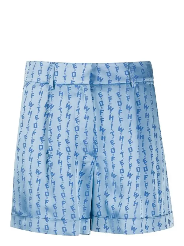 Off-White Jacquard Logo Shorts - Blue