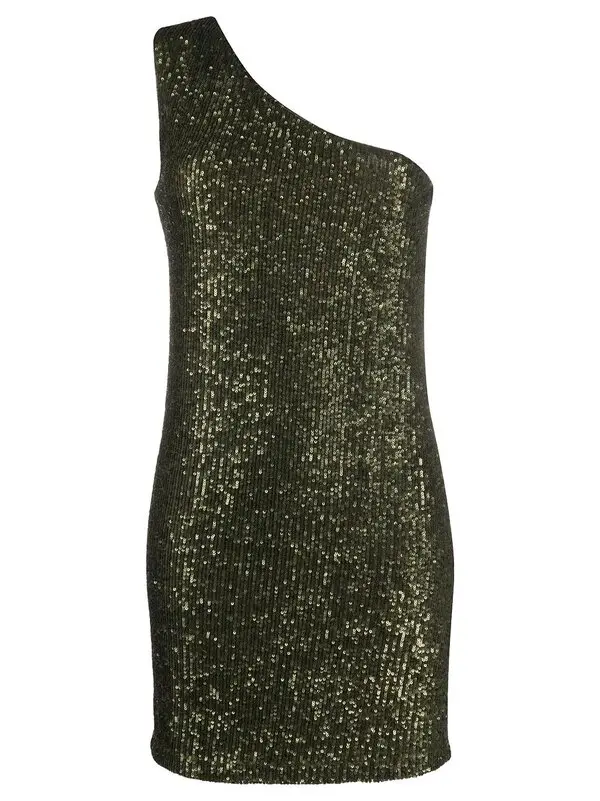 Liu Jo Sequin One-shoulder Dress - Green