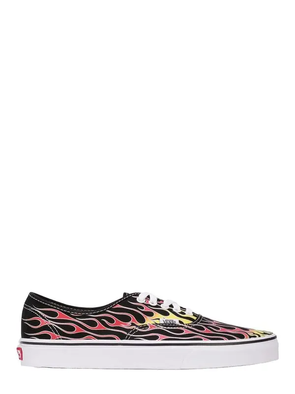 VANS Authentic Flame Print Sneakers - Black