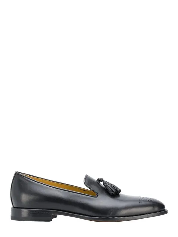 SCAROSSO Rolando Tassel Loafers - Black