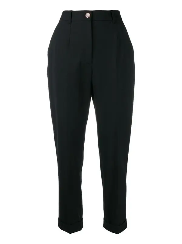 Dolce & Gabbana Cropped Cigarette Trousers - Black