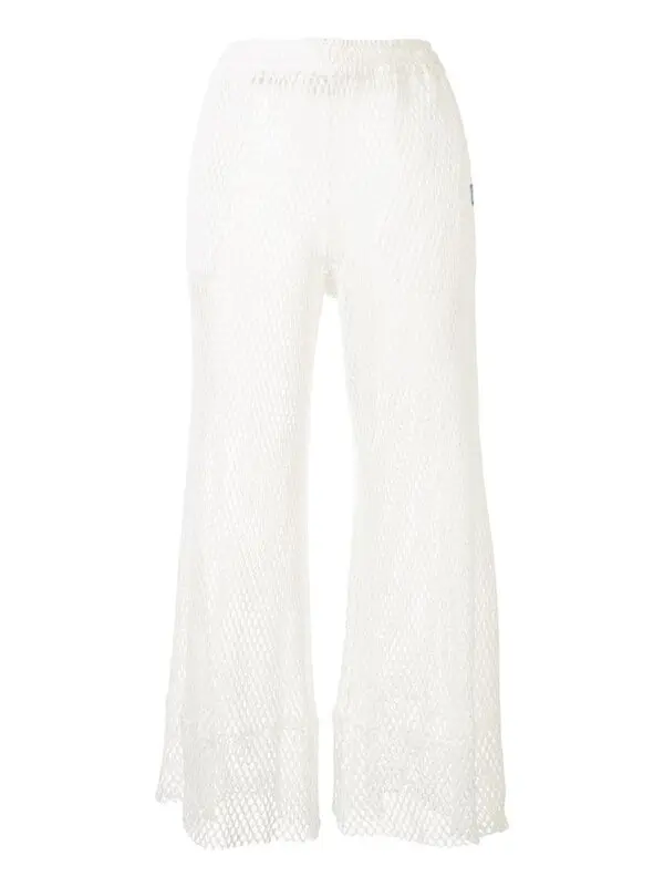 Mihara Yasuhiro Flared Mesh Trousers - White