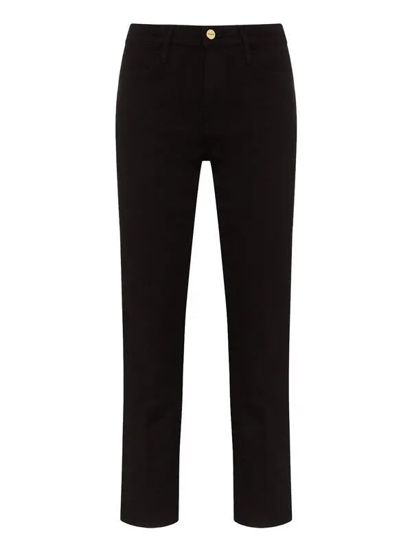 FRAME Le High Straight Leg Jeans - Black