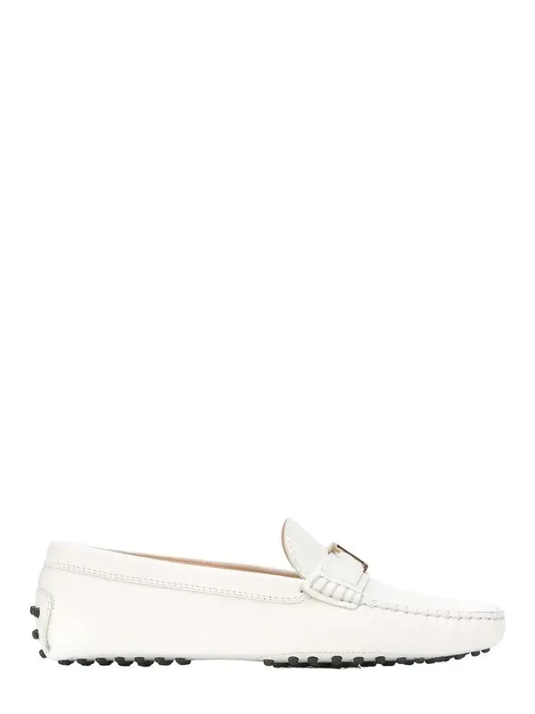 TOD'S Gommino Leather Loafers - White