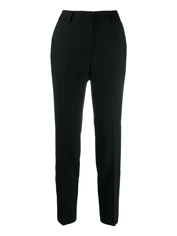 P.a.r.o.s.h Cropped Slim-fit Trousers - Black