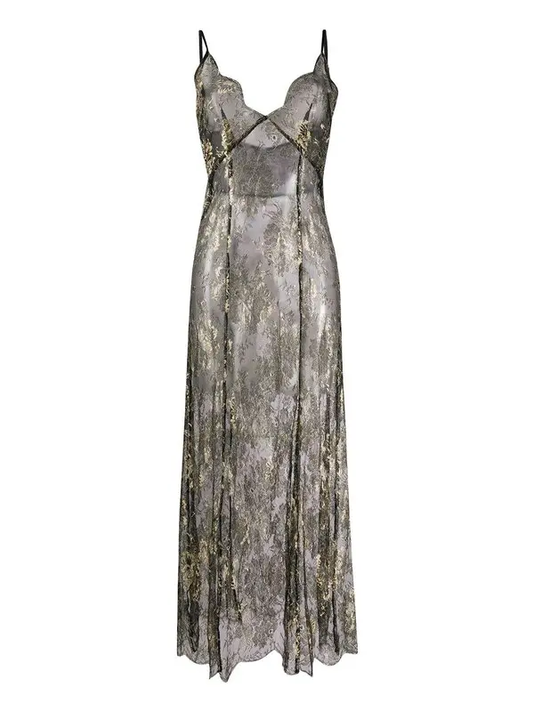 GILDA & PEARL Melitza Long Slip Dress - Black