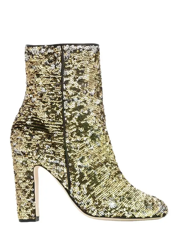 Paris Texas Sequin-embellished Ankle Boots - Gold