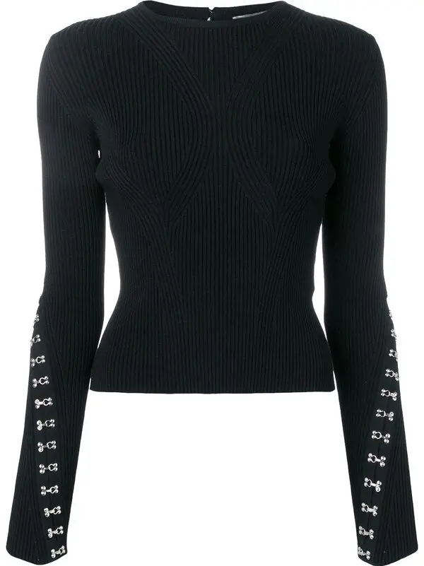 Alexander McQueen Metal Hook And Eye Jumper - Black