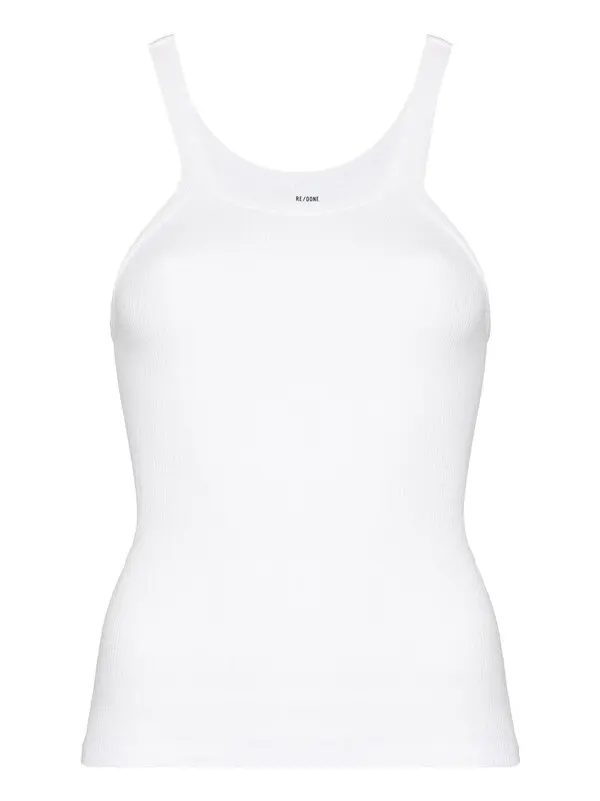 RE/DONE Ribbed Tank Top - White
