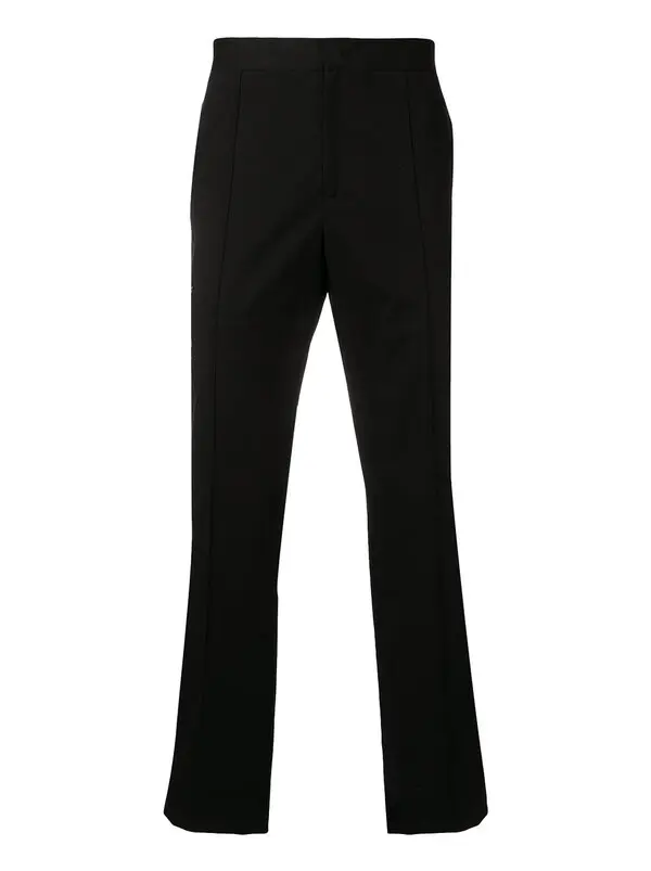 YANG LI Zipped Pocket Straight Trousers - Black