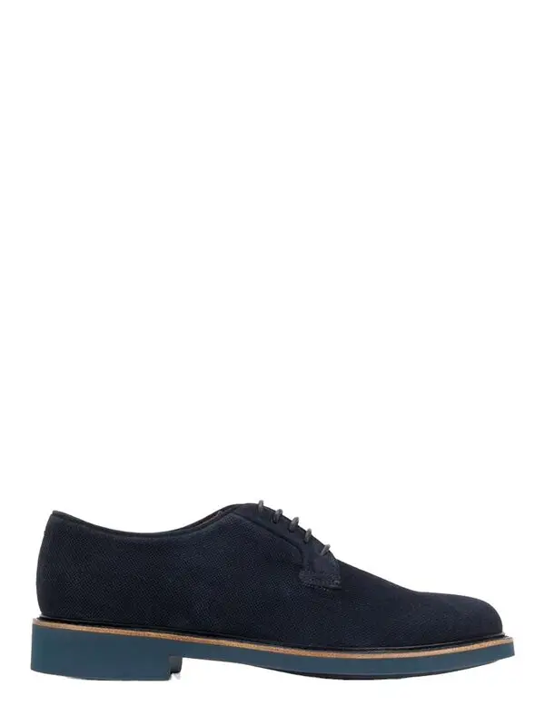 Giorgio Armani Suede Derby Shoes - Blue