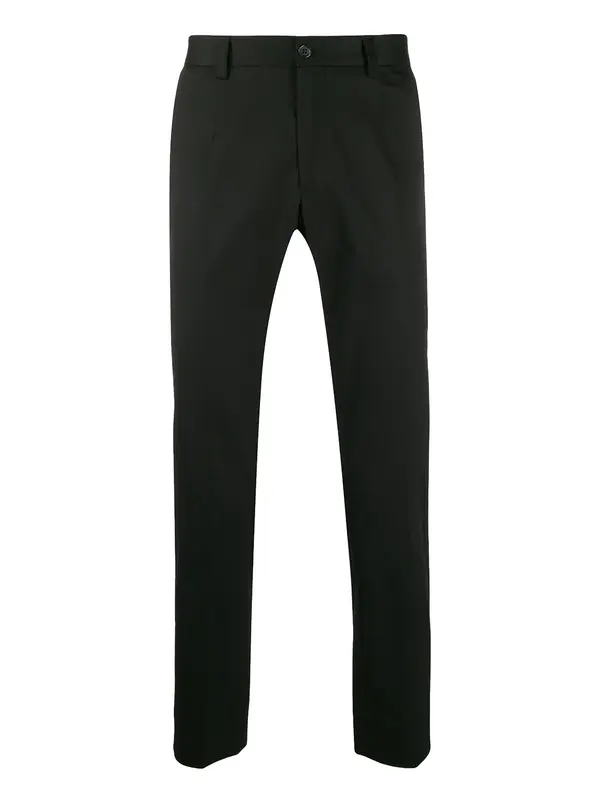 Dolce & Gabbana Tailored Stretch-cotton Trousers - Black