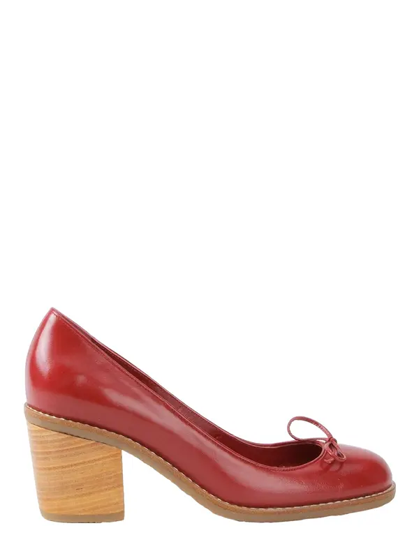 STUDIO CHOFAKIAN Chunky Heel Pumps - Red