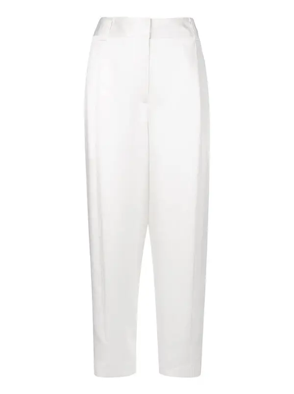 Tibi Celia Sculpted Cropped Trousers - White