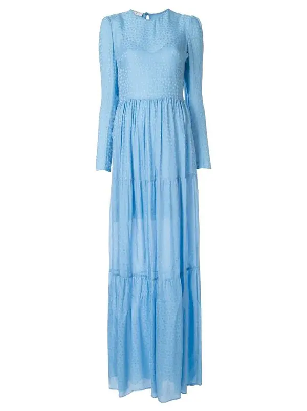 Philosophy Di Lorenzo Serafini Jacquard Print Maxi Dress - Blue