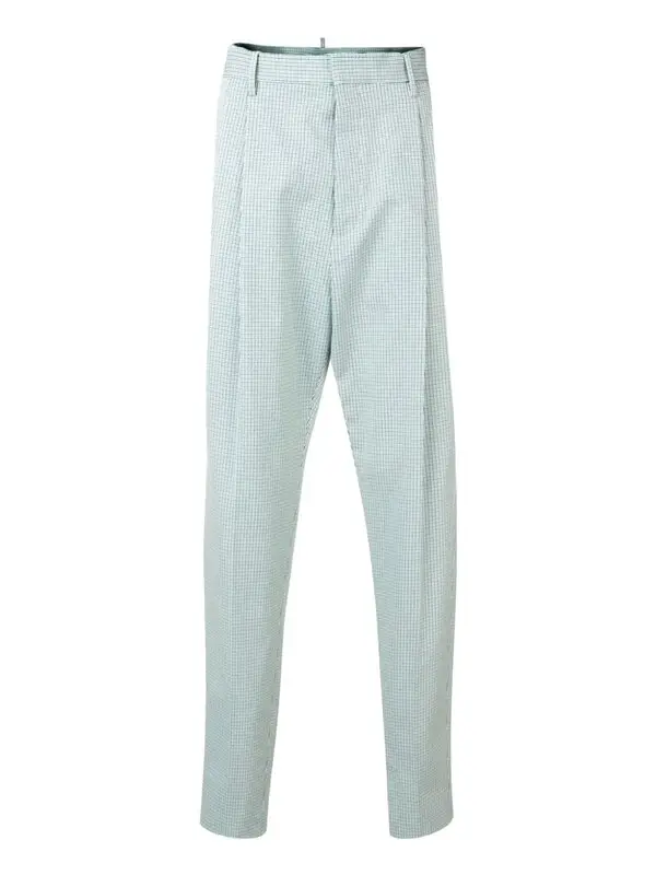 Dsquared2 Checked High Waisted Trousers - Green