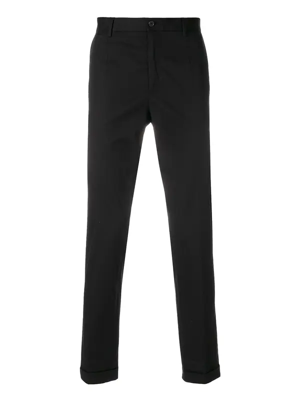 Dolce & Gabbana Logo-tag Chinos - Black