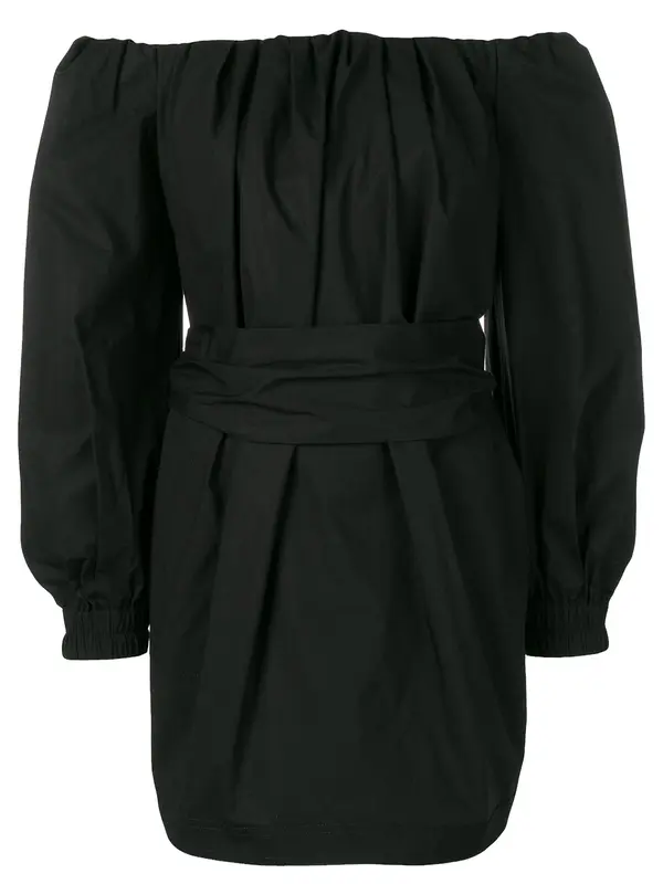 Philosophy Di Lorenzo Serafini Off-shoulder Belted Dress - Black