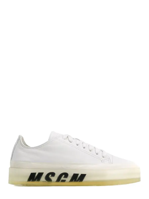 MSGM Oversized Sole Sneakers - White