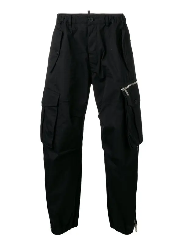 Dsquared2 Straight-leg Cargo Trousers - Black