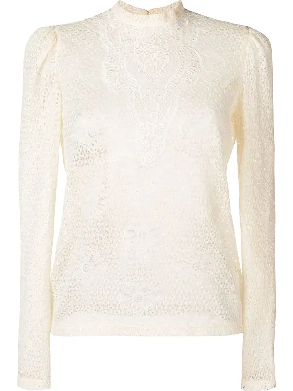 Philosophy Di Lorenzo Serafini Lace Embroidered Blouse - Neutrals