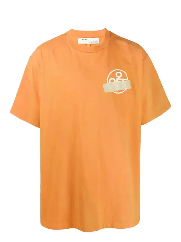 Off-White Tape Arrows Print T-shirt - Orange