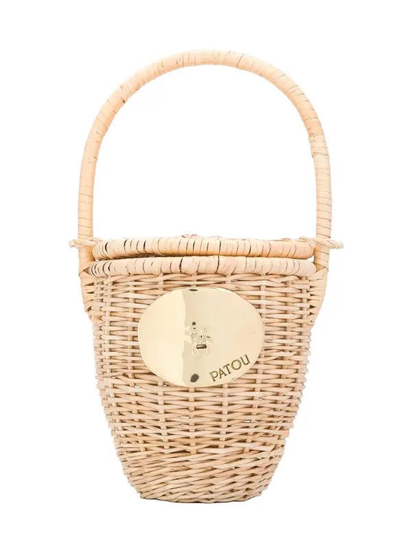 Patou Wicker Bucket Bag - Neutrals