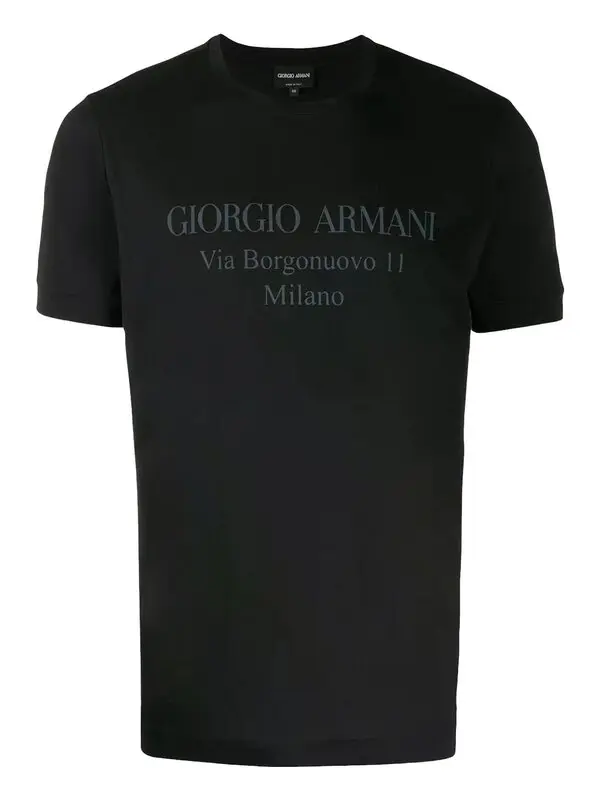 Giorgio Armani Logo T-shirt - Black