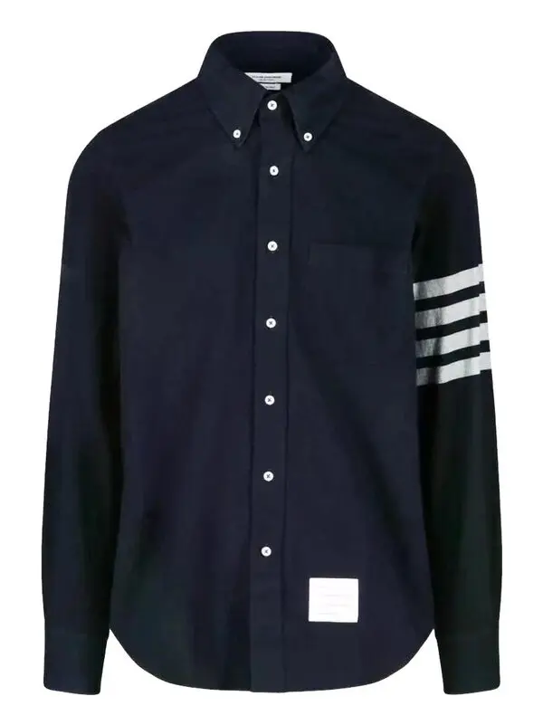 Thom Browne Flannel 4-bar Shirt - Blue